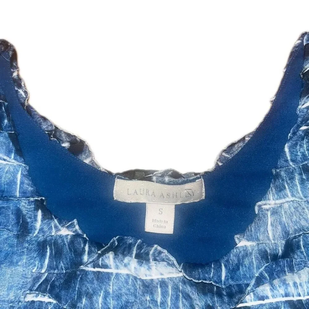 Laura Ashley | Tops | Vintage Laura Ashley Womens Blue Leopard Animal ...